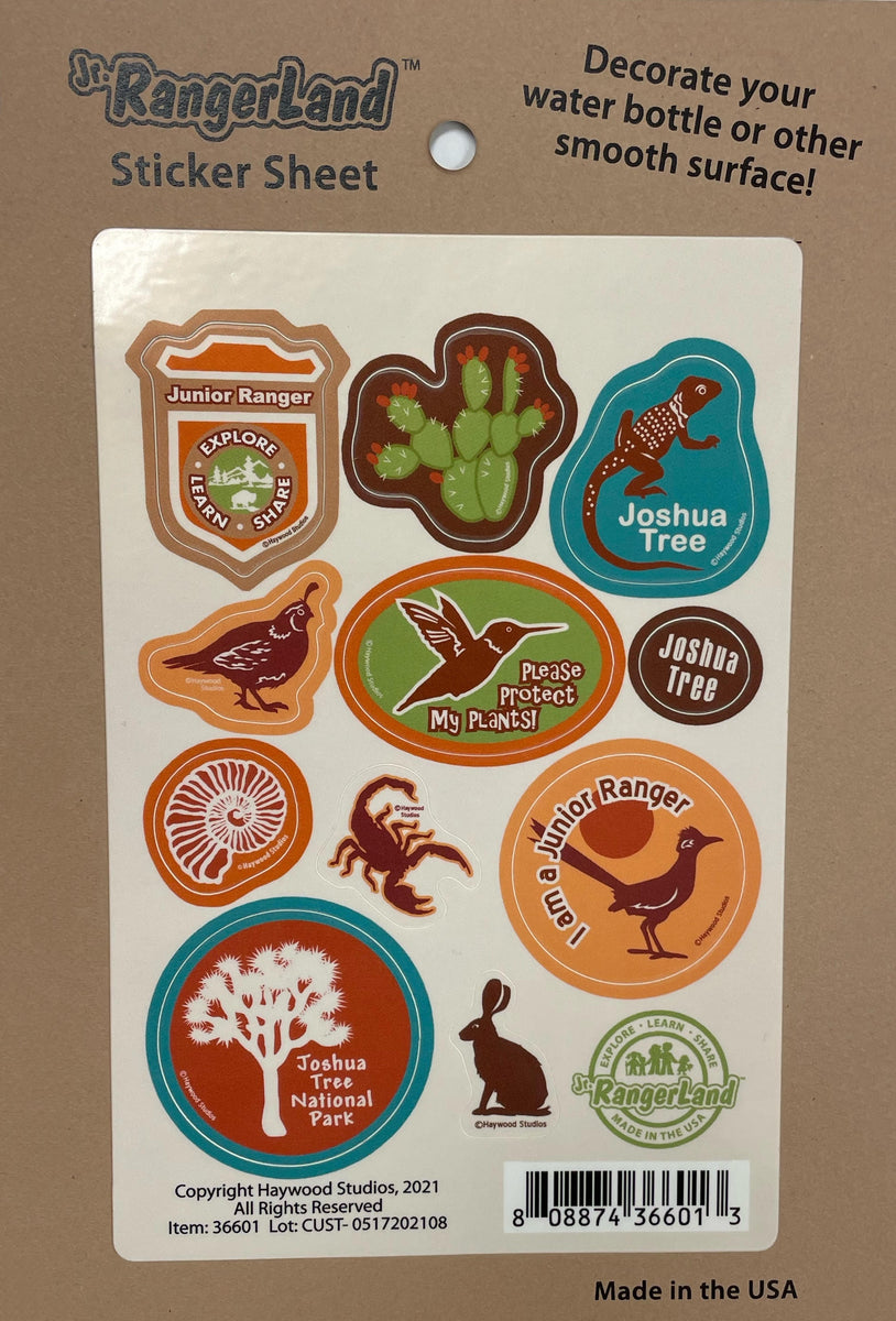Jr. Rangerland Sticker Sheet – Joshua Tree National Park Association
